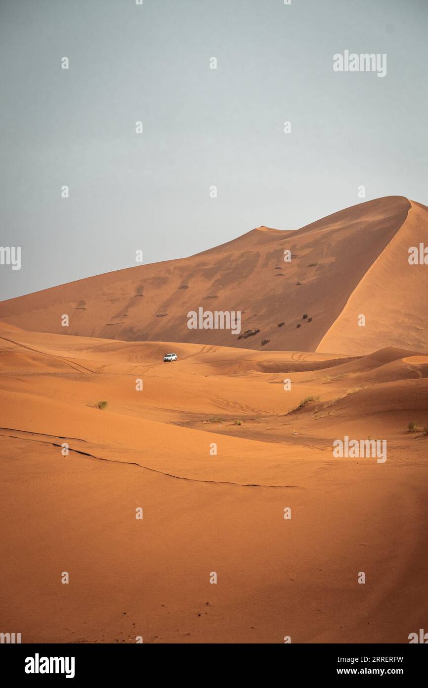 Sand texture in Morocco Sahara Merzouga Desert after a rainy day Stock ...