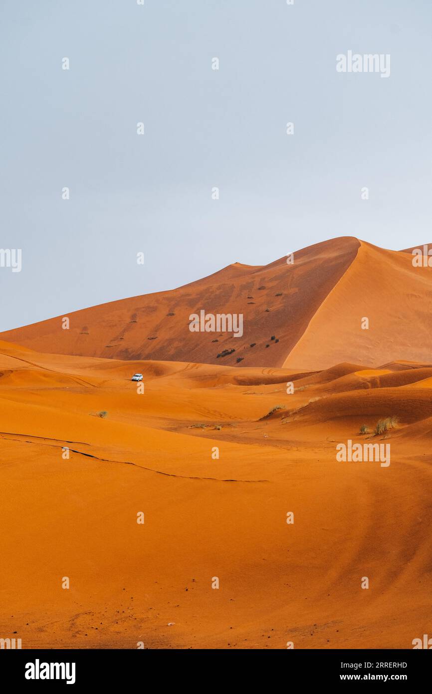 Sand texture in Morocco Sahara Merzouga Desert after a rainy day Stock ...