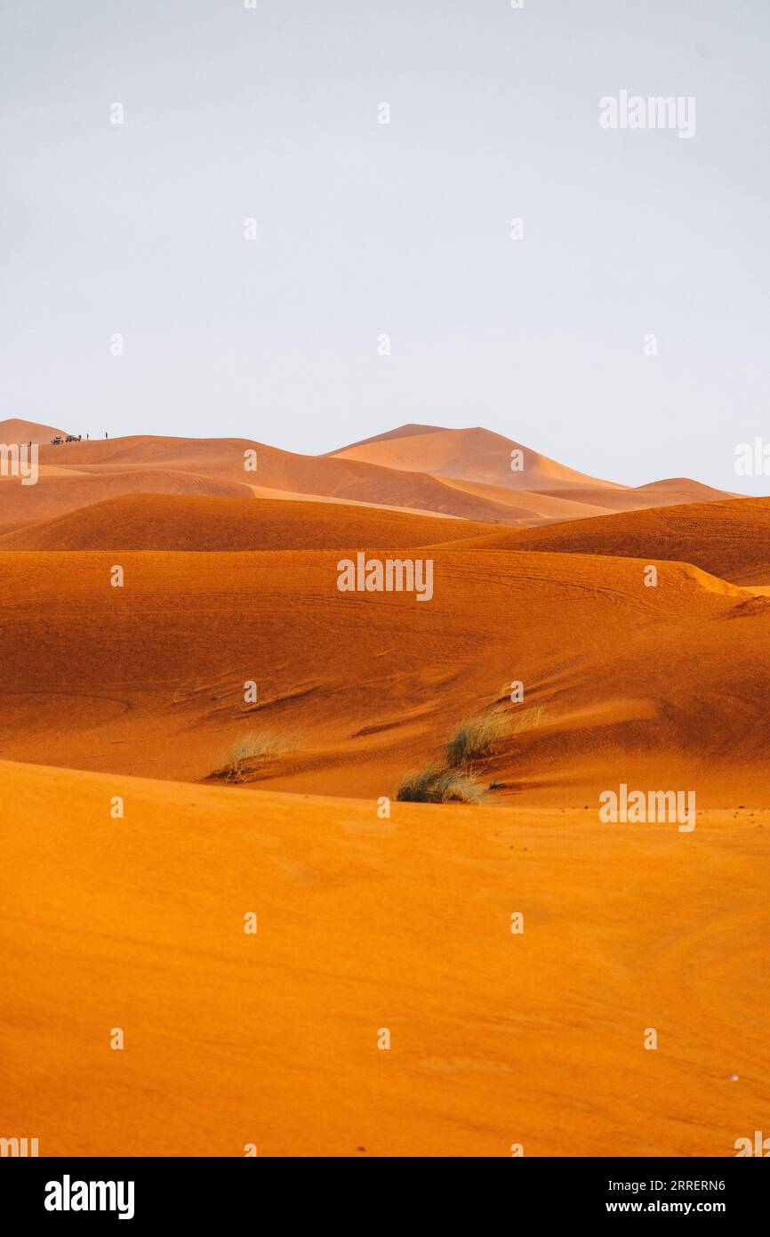 Sand texture in Morocco Sahara Merzouga Desert after a rainy day Stock ...