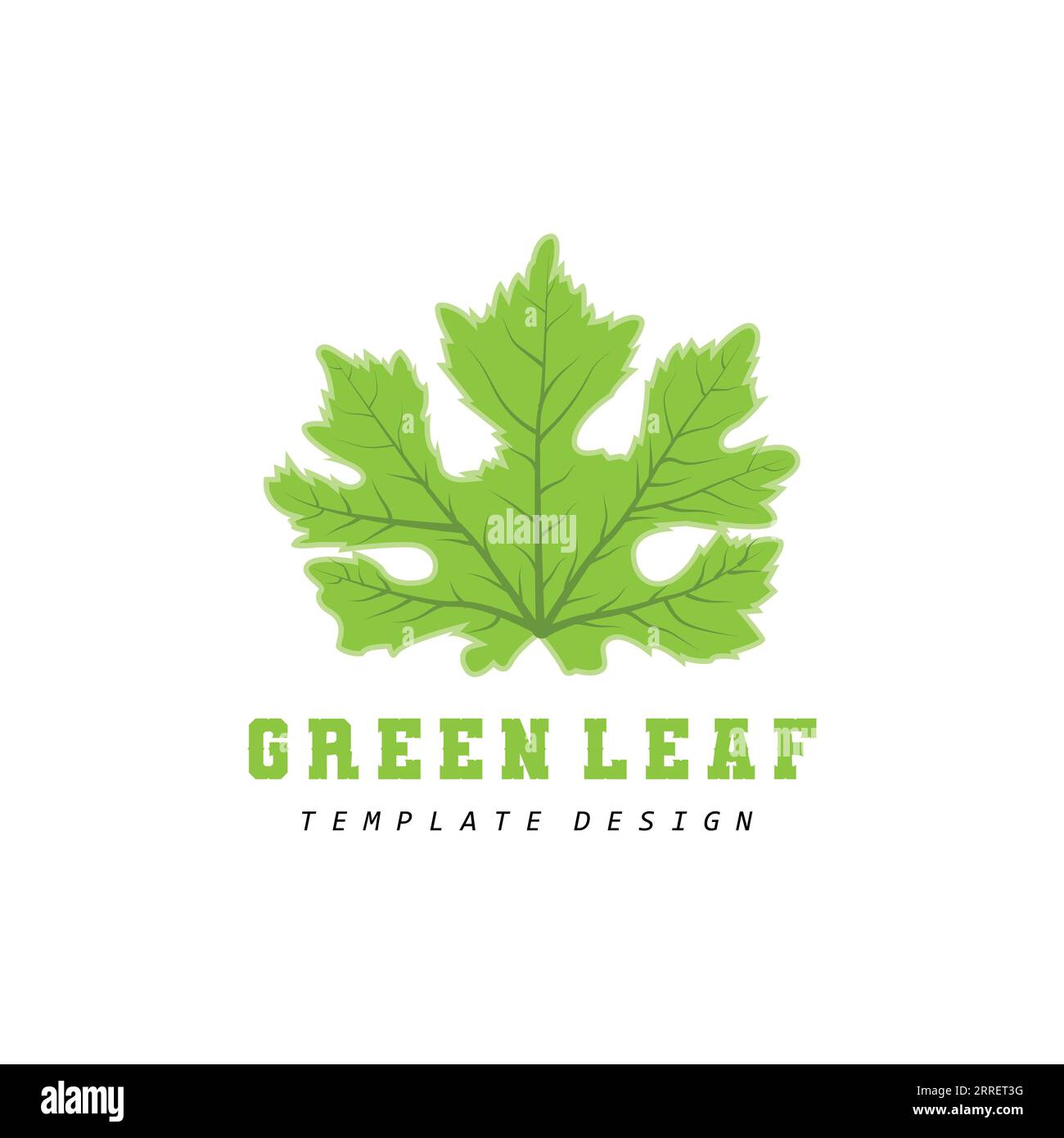Leaf Logo Green Plant Design Leaves Of Trees Product Brand Template ...