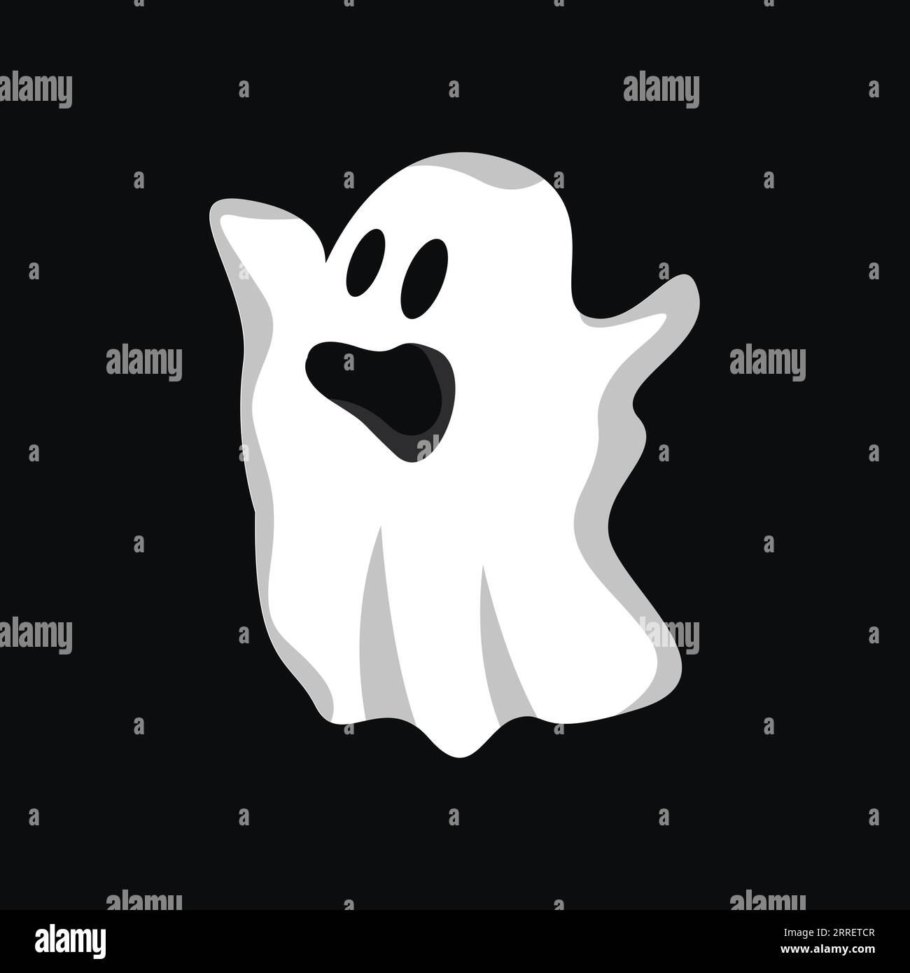 Ghost Logo, Halloween Ghost Vector Illustration, Halloween Party ...