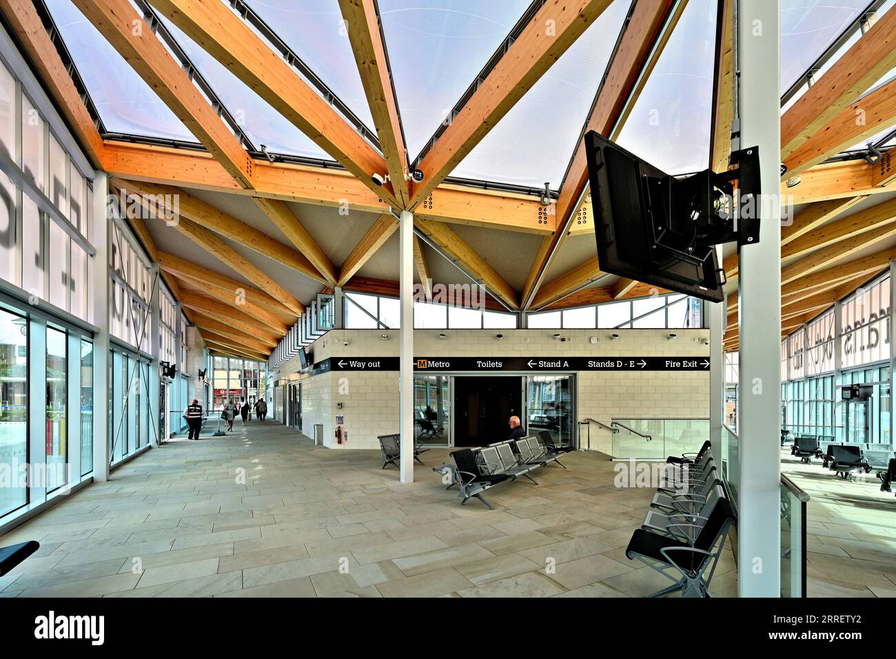 North Shields newly built bus transport hub waiting rooms and toilets ...