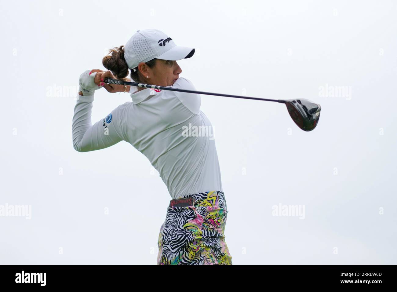 Maria Fassi, of Mexico, plays a shot from the second tee during the ...
