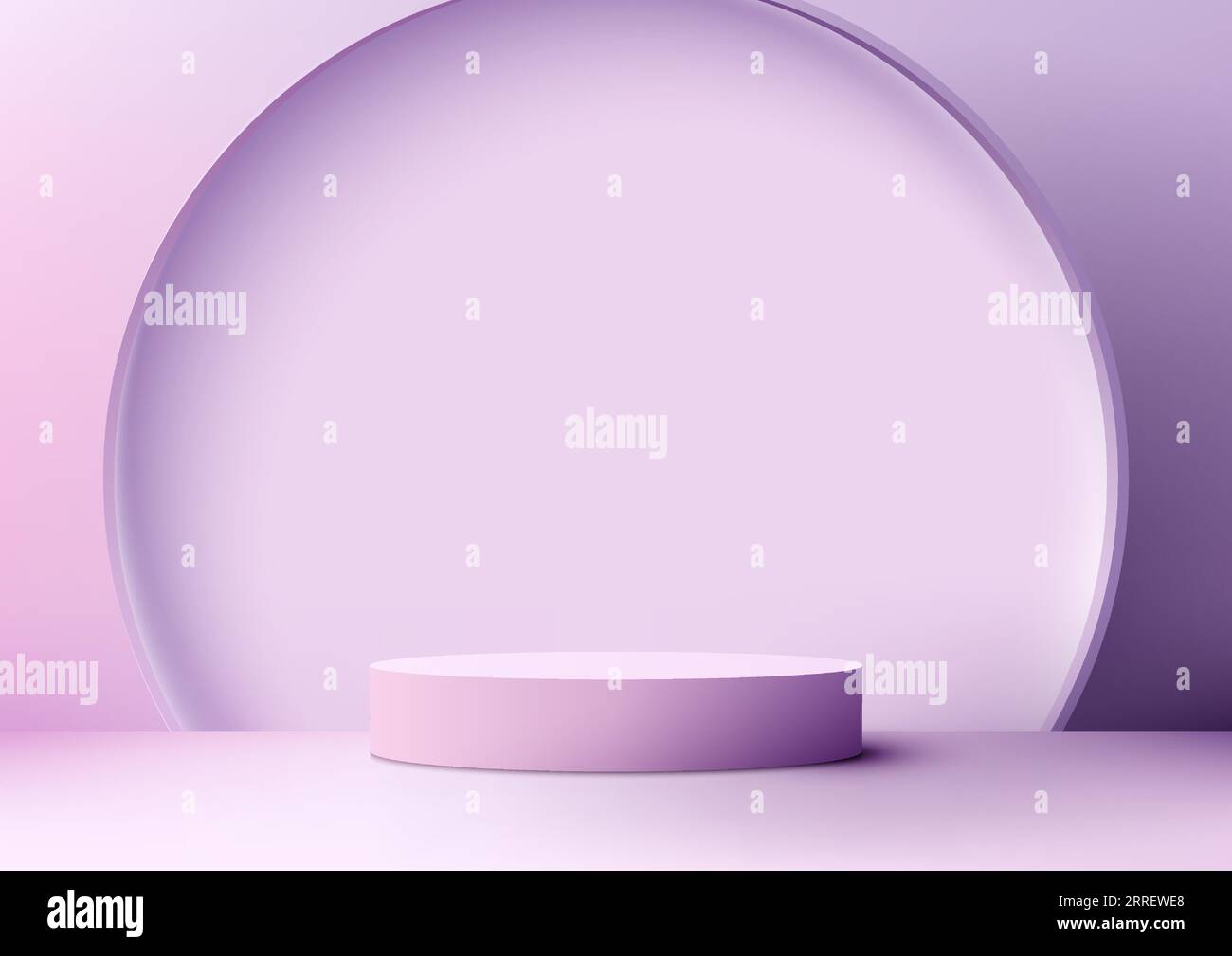 3D soft purple podium with purple pastel circles background is a ...