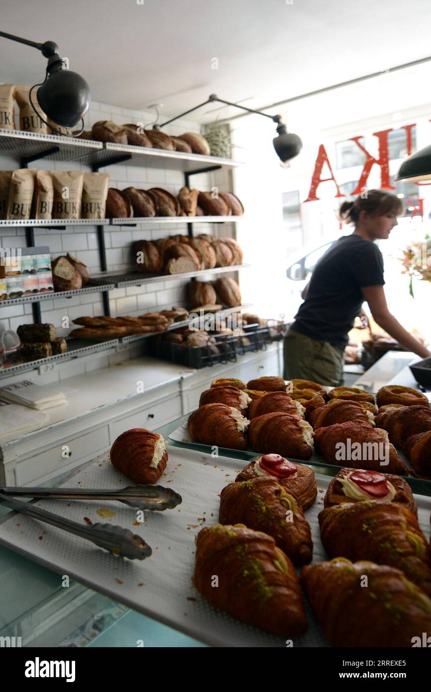 Buka café and bakery on Store Kongensgade in Copenhagen, Denmark Stock ...