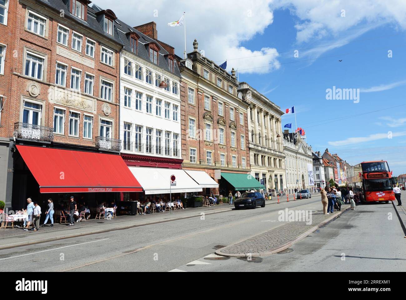 Beautiful old buildings at Kongens Nytorv in central Copenhagen ...