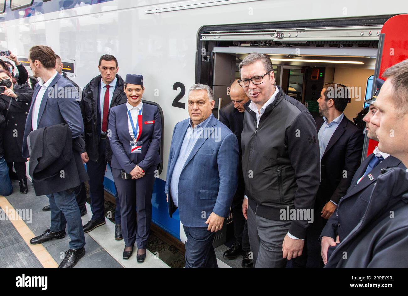 220320 -- NOVI SAD, March 20, 2022 -- Serbian President Aleksandar ...