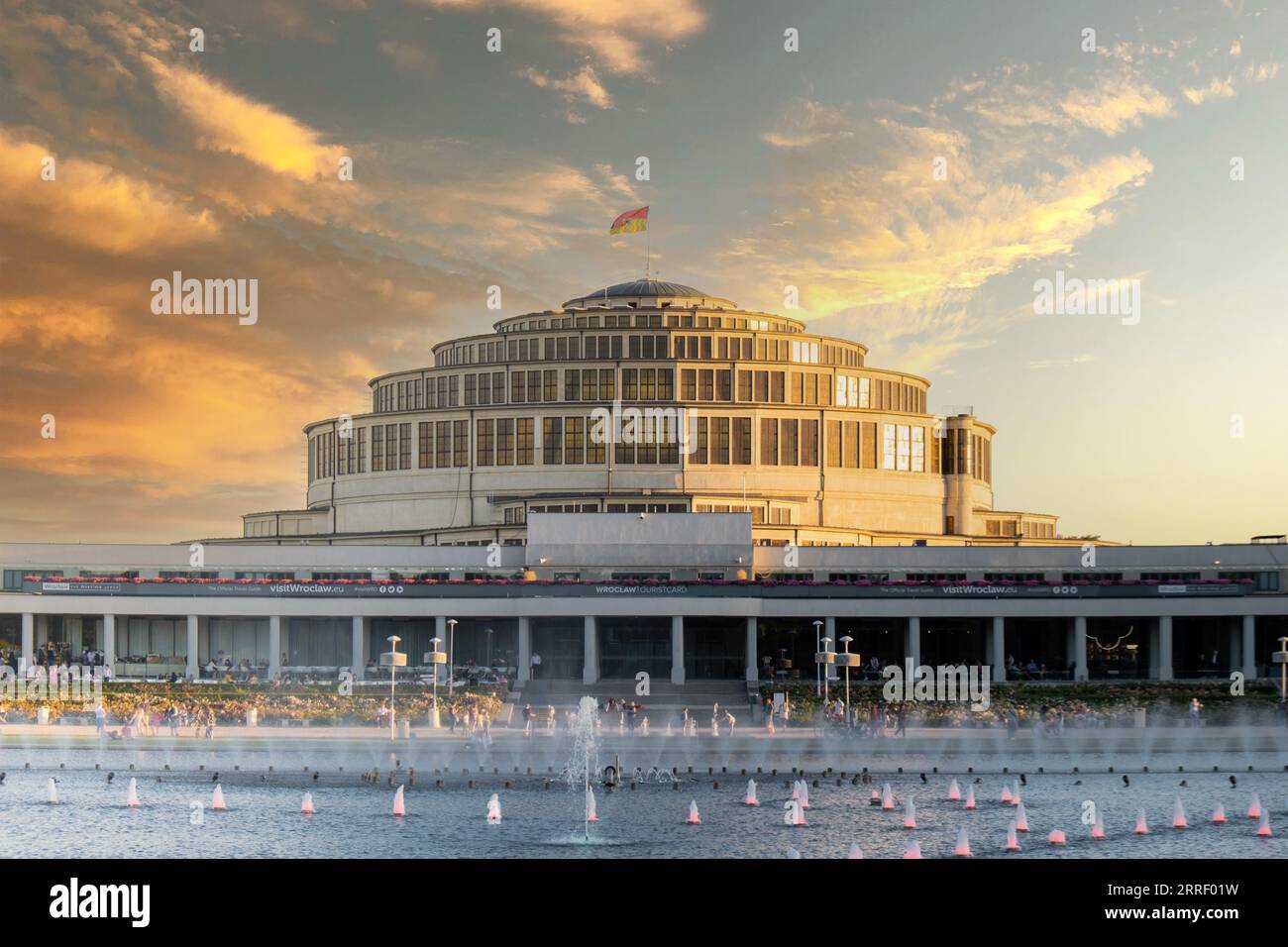 Wroclaw Poland May 2023 Multimedia Fountain at Centennial Hall. Unesco ...