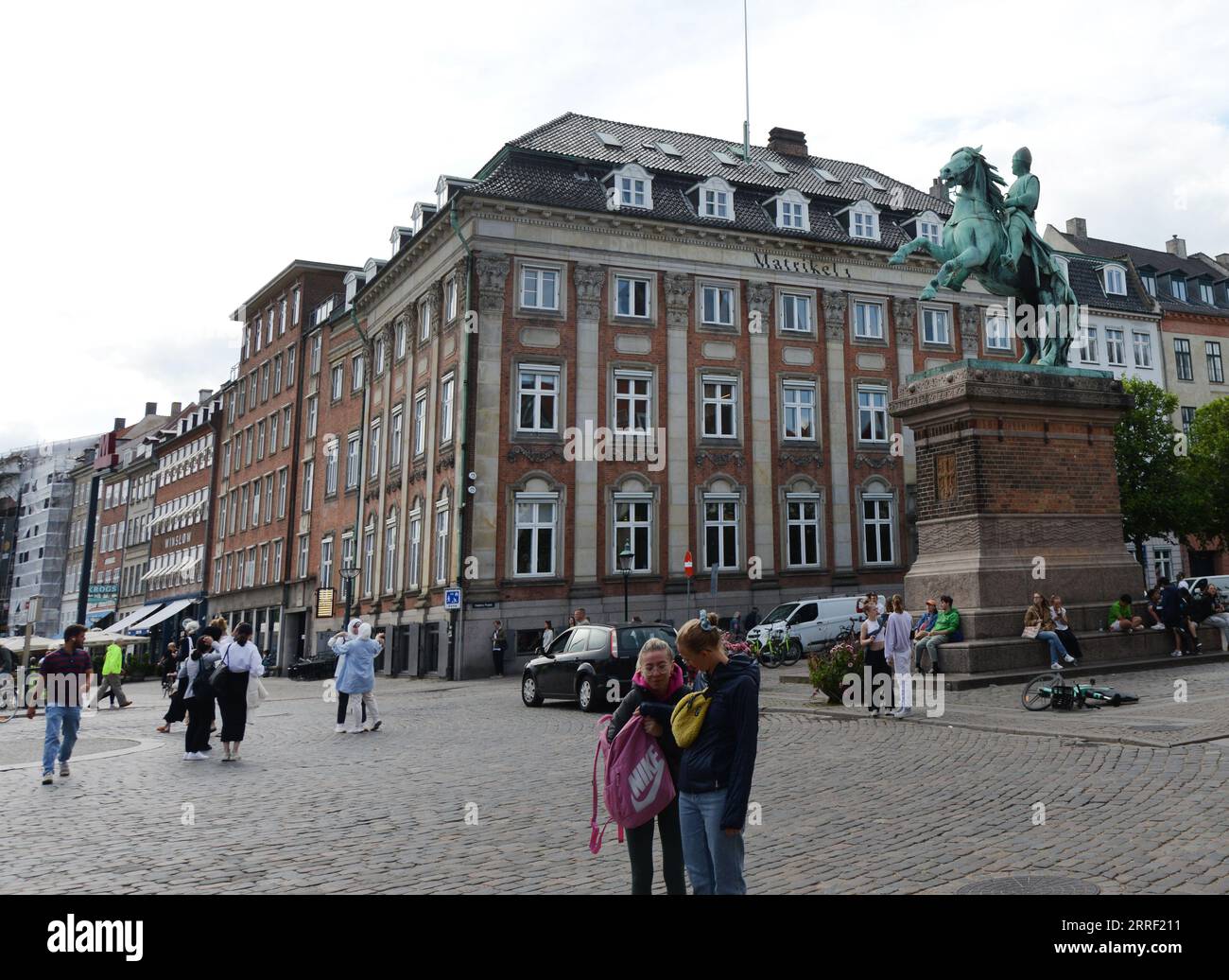 The equestrian statue of Bishop Absalon at Højbro Pl., in Copenhagen ...