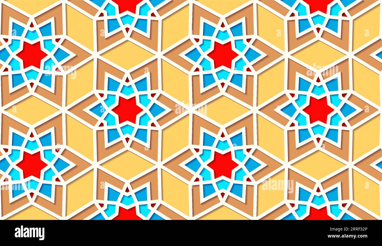 Arabic seamless girih pattern with classic islamic culture ornament ...