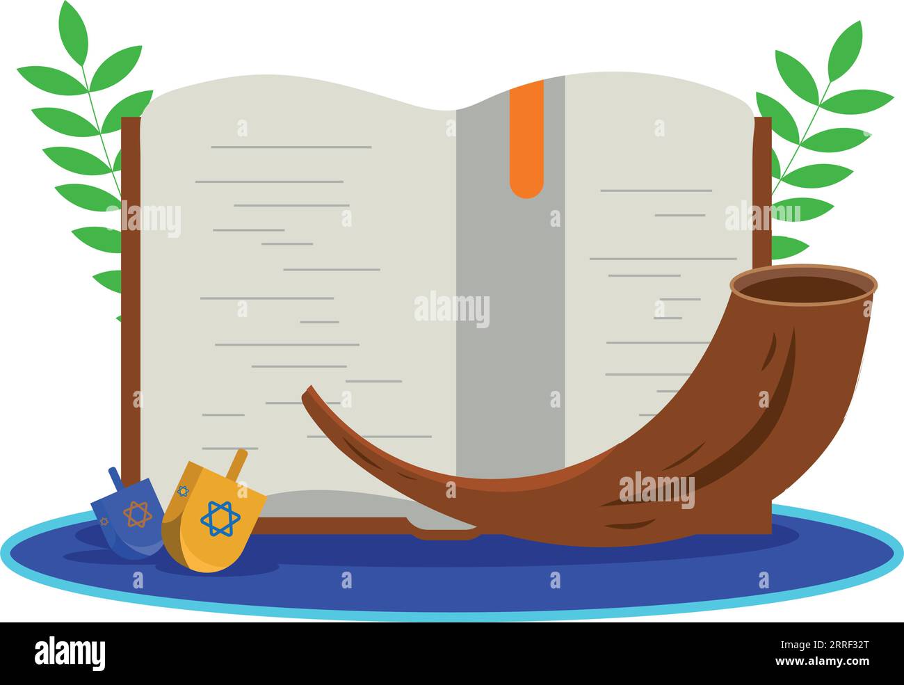 Yom Kippur Illustration With Horn Stock Vector Image And Art Alamy