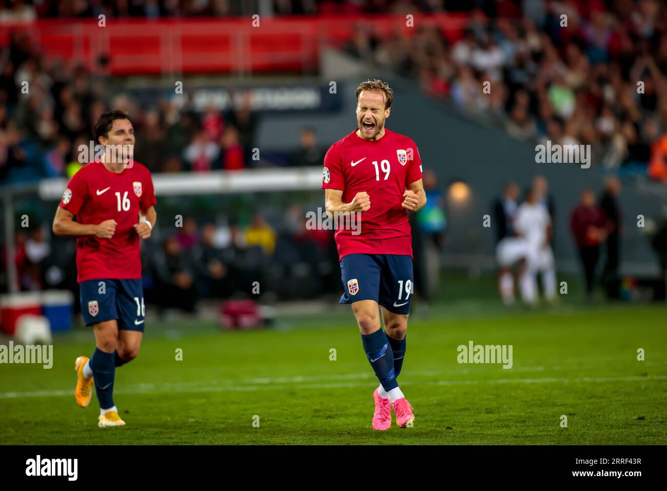 Oslo, Norway, 07th September 2023. Norway's Bård Finne celebrates ...