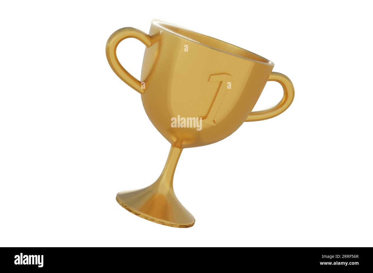 3D Illustration, Winner Gold Trophy 3D Icon Stock Photo - Alamy