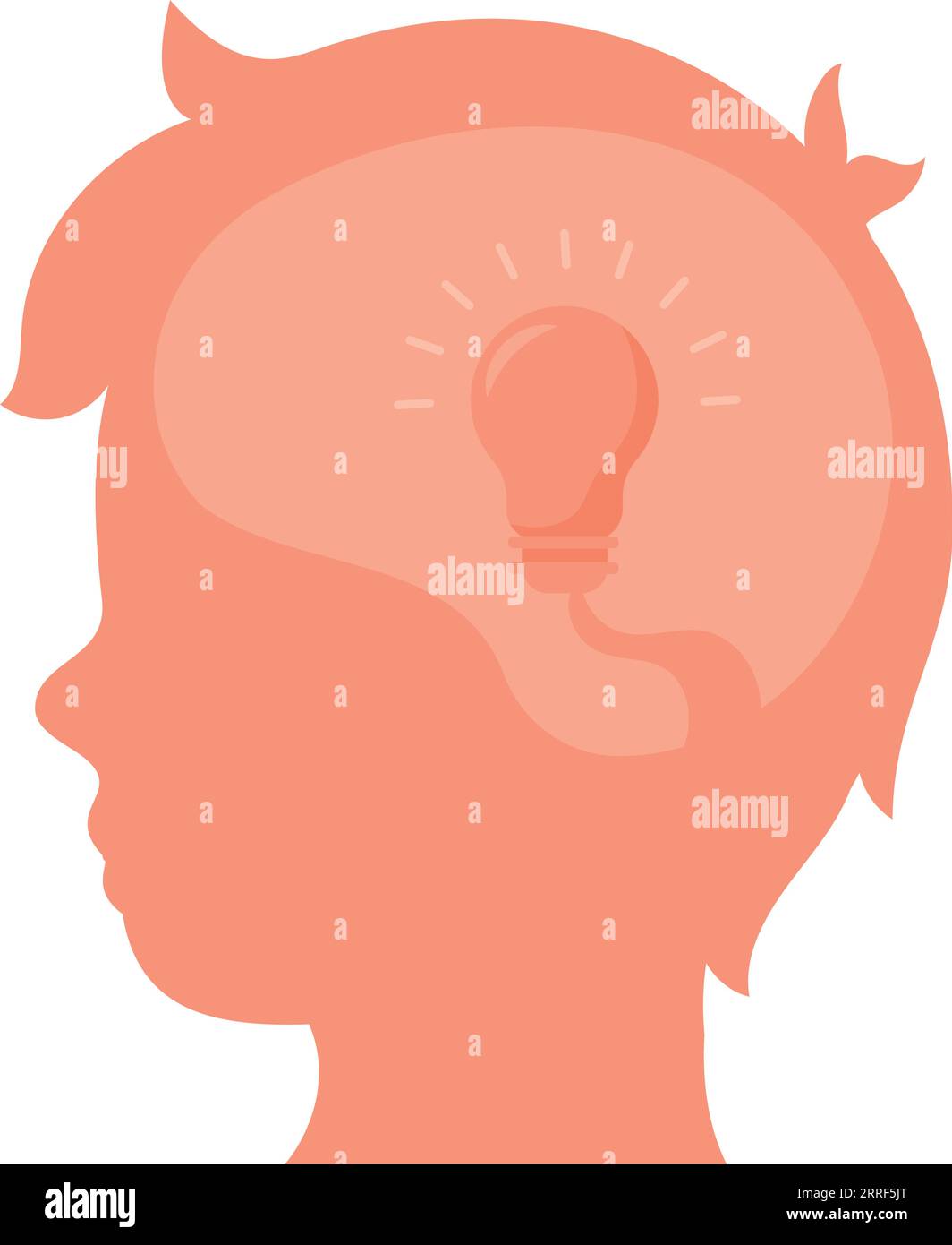 Creative human brain side profile Cut Out Stock Images & Pictures - Alamy