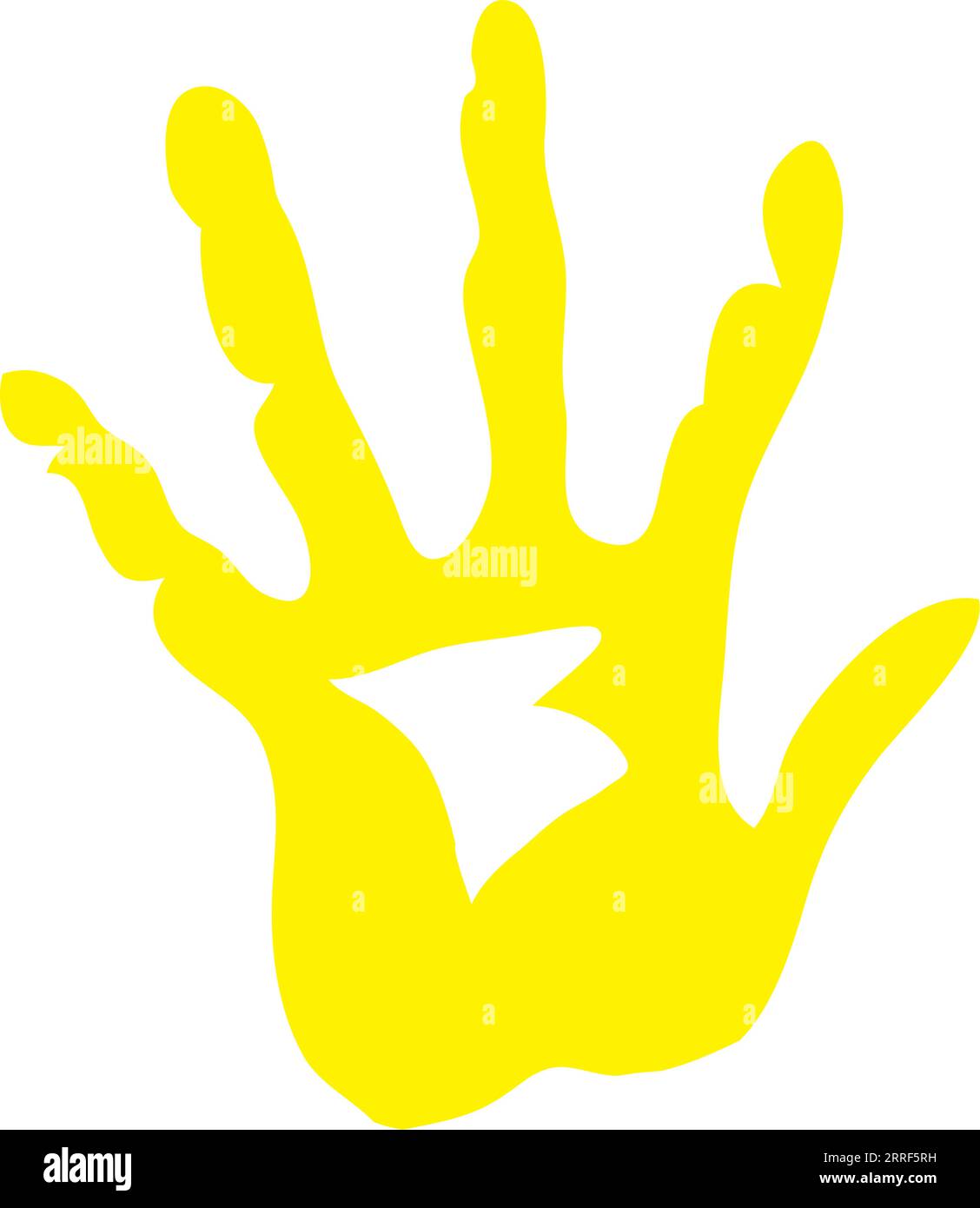 handprint paint color yellow Stock Vector Image & Art - Alamy