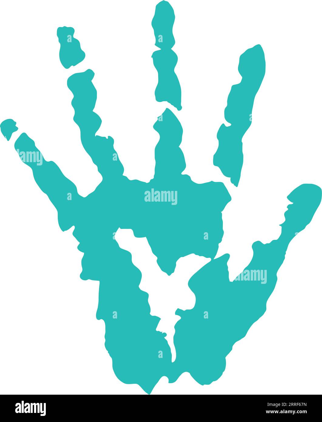 handprint paint color green Stock Vector Image & Art - Alamy