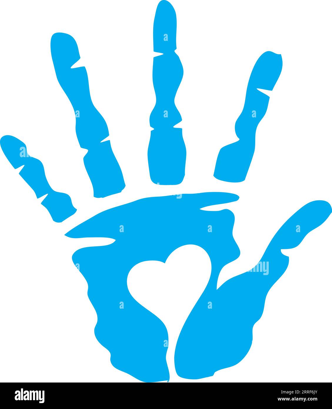 handprint paint color blue illustration Stock Vector Image & Art - Alamy