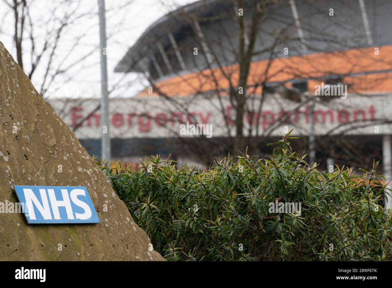 220402 -- MANCHESTER, April 2, 2022 -- An NHS sign is seen at the ...