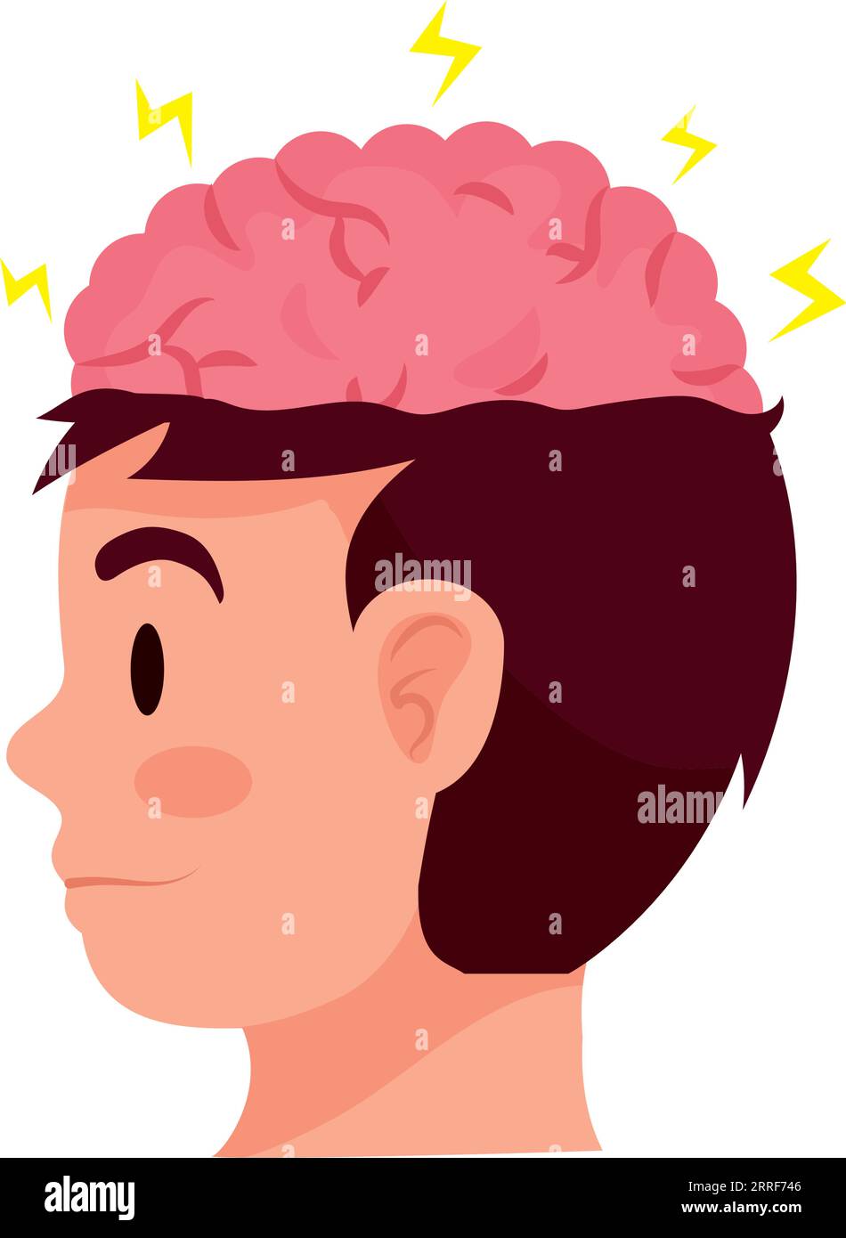 Creative human brain side profile Stock Vector Images - Alamy