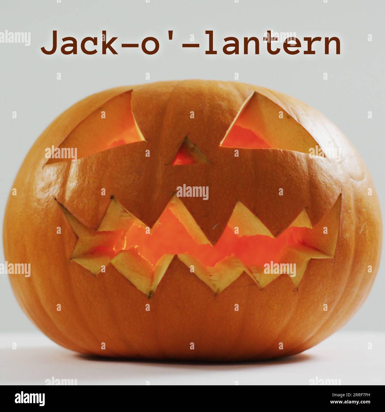 Composite of jack o lantern text and halloween pumpkin on white ...