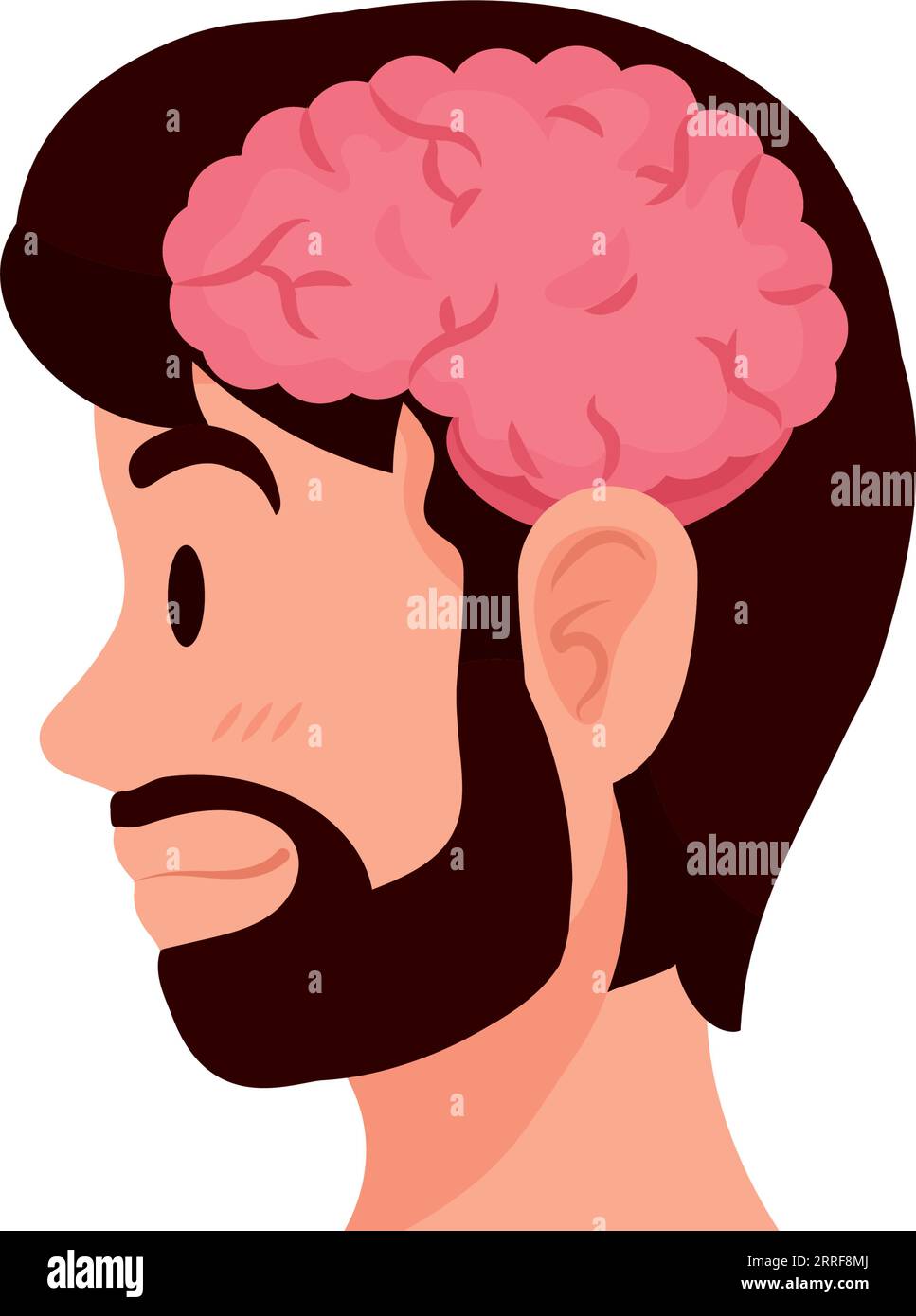 Creative human brain side profile Cut Out Stock Images & Pictures - Alamy