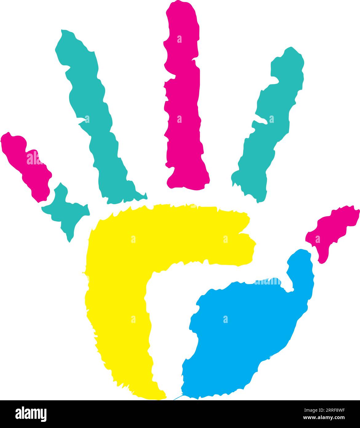 handprint paint colors Stock Vector Image & Art - Alamy