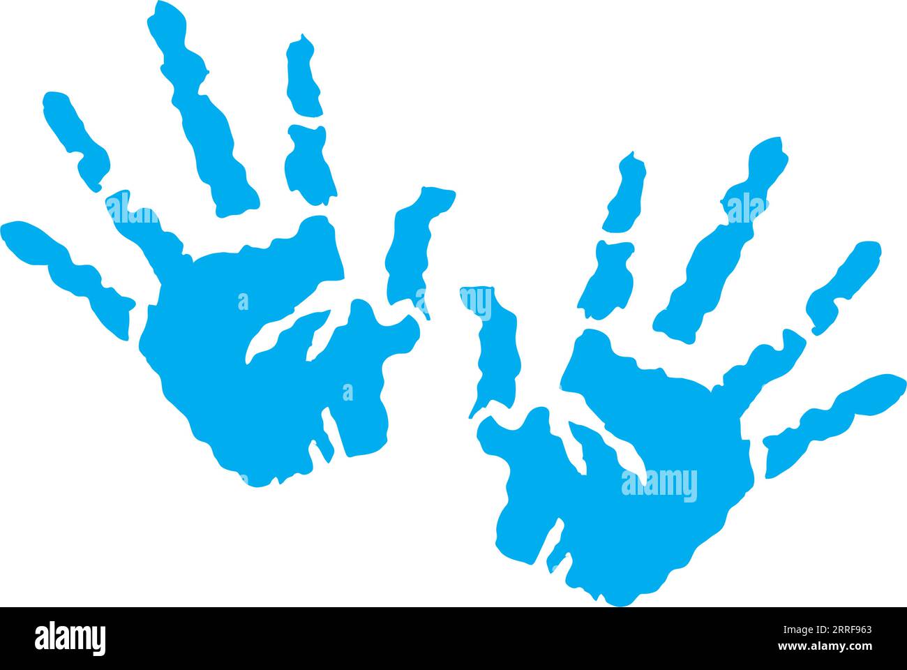 handprint paint colors blue Stock Vector Image & Art - Alamy