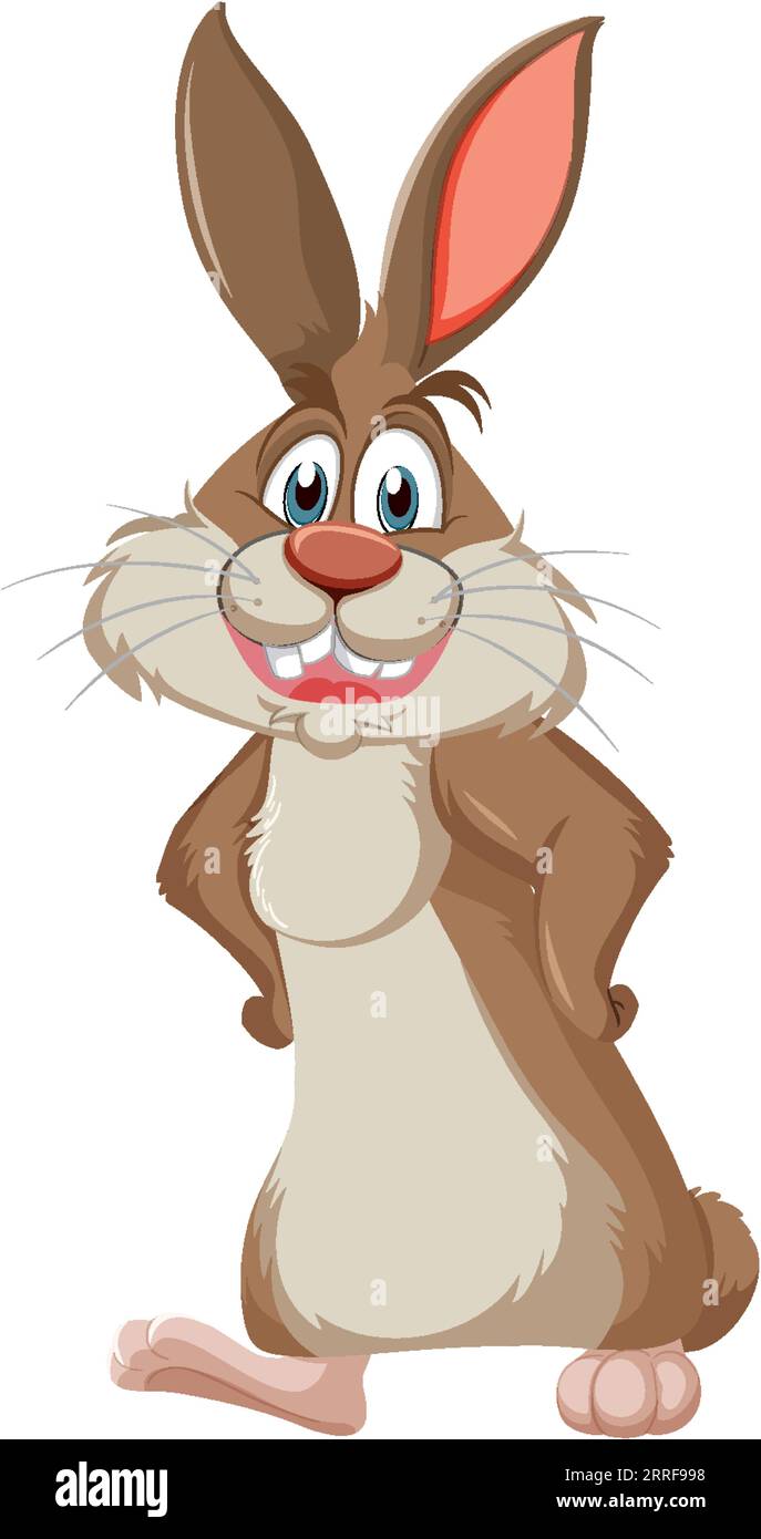 Funny Rabbit Cartoon Character illustration Stock Vector Image & Art ...