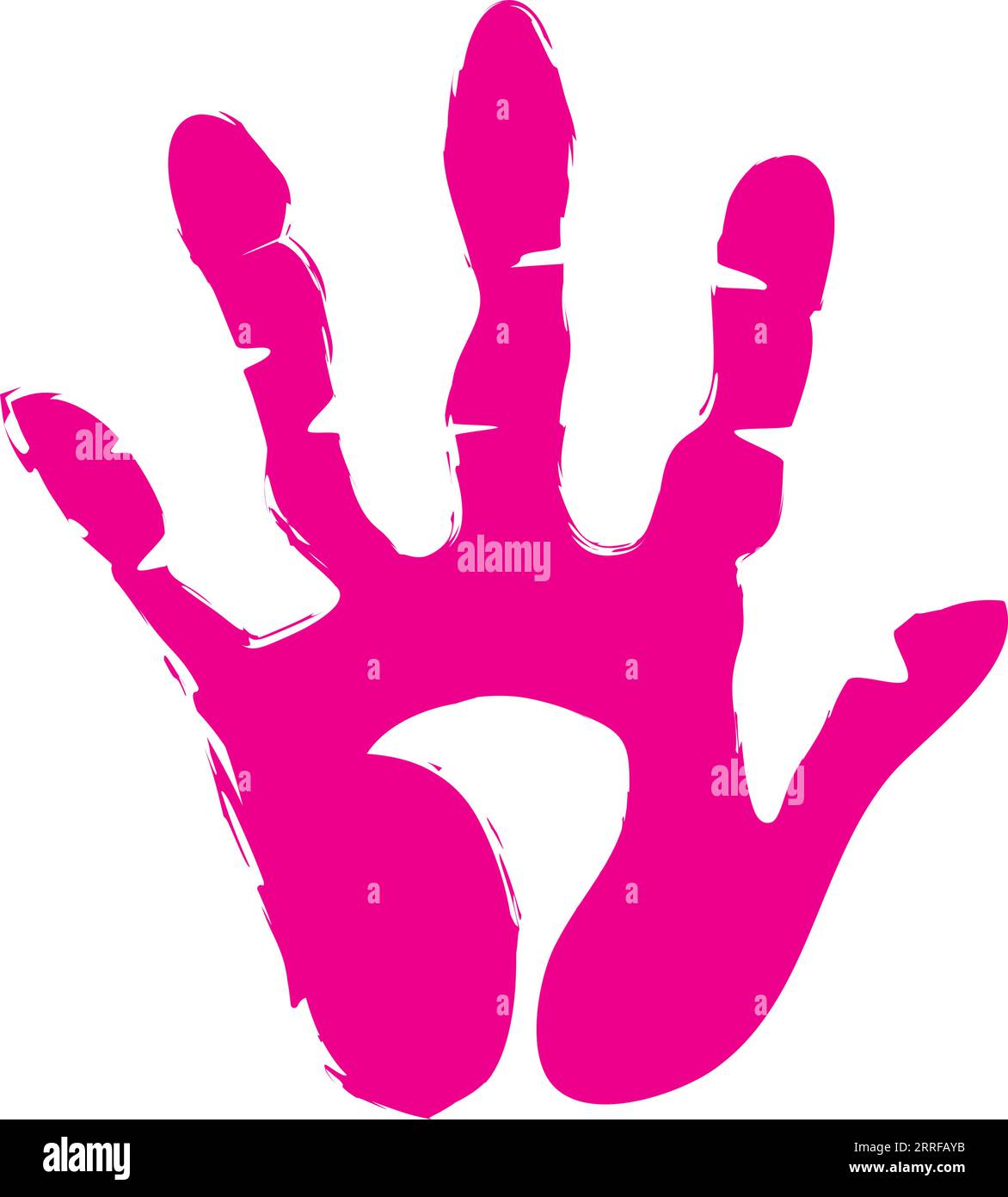 handprint paint color pink illustration Stock Vector Image & Art - Alamy