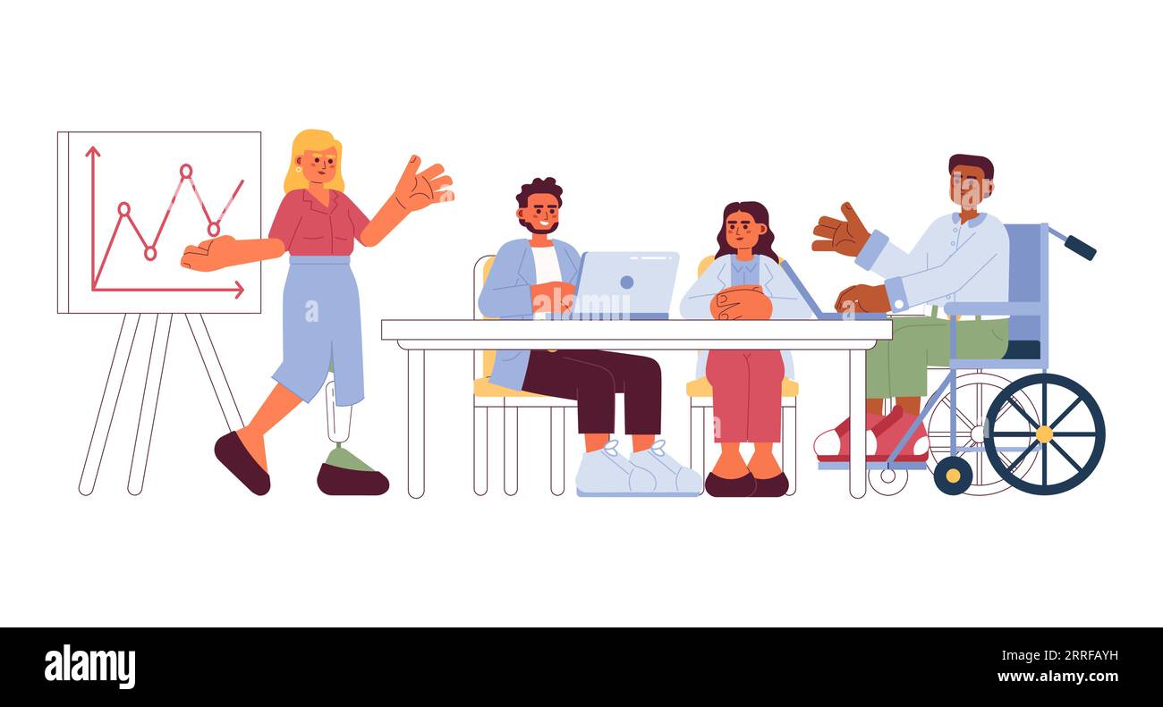 Diversity people business cartoon flat illustration Stock Vector Image ...