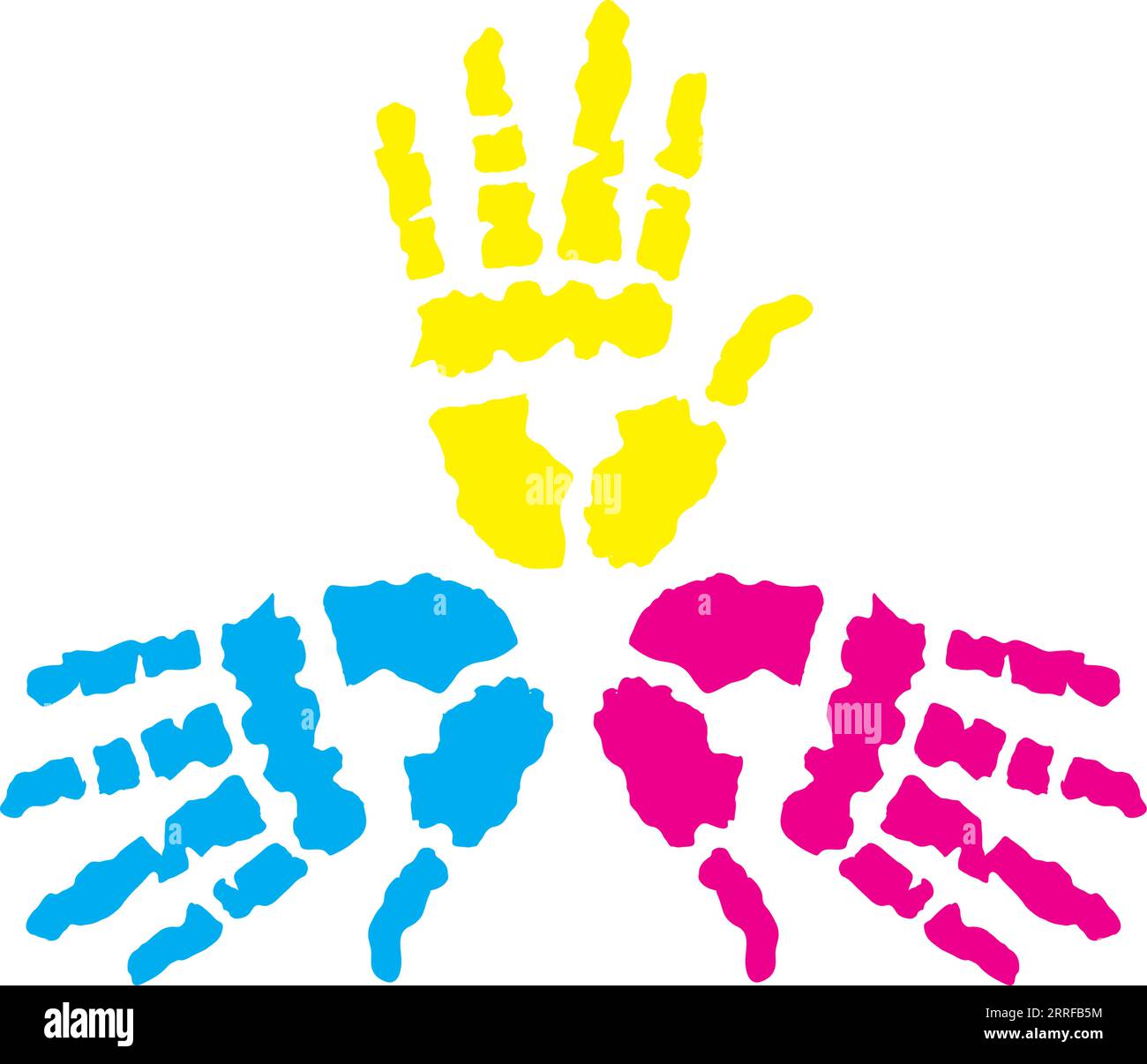 handprint paint colors Stock Vector Image & Art - Alamy