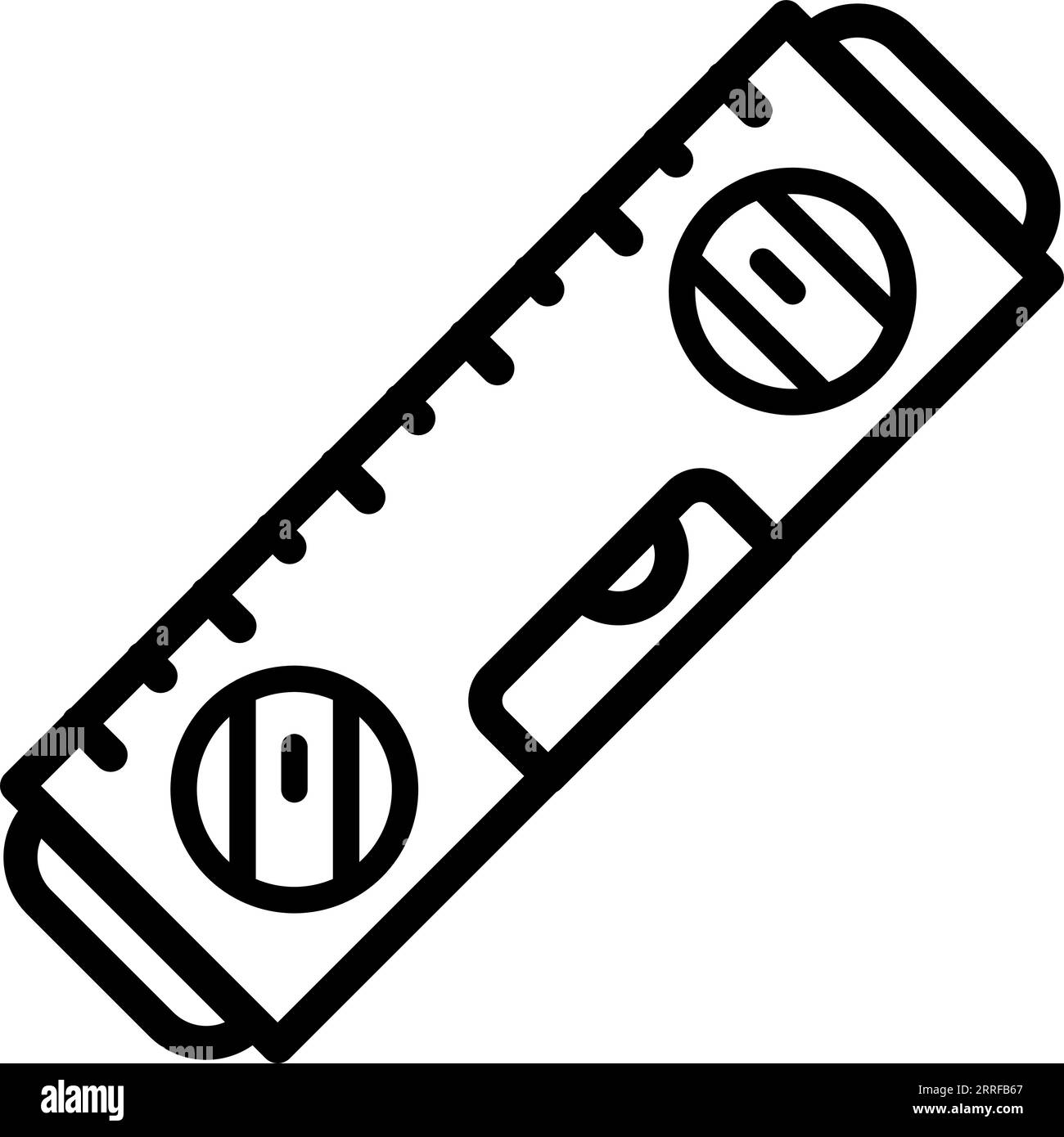 Line icon of bubble level as an editable outline for web design Stock ...