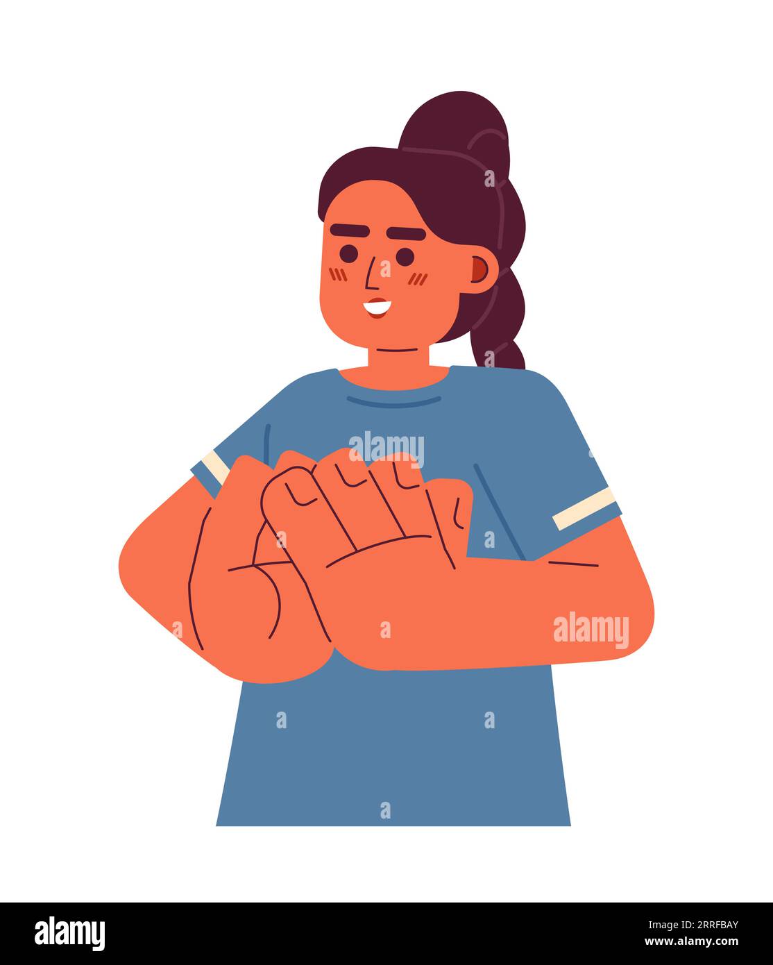 Cartoon woman clapping hands hi-res stock photography and images - Alamy