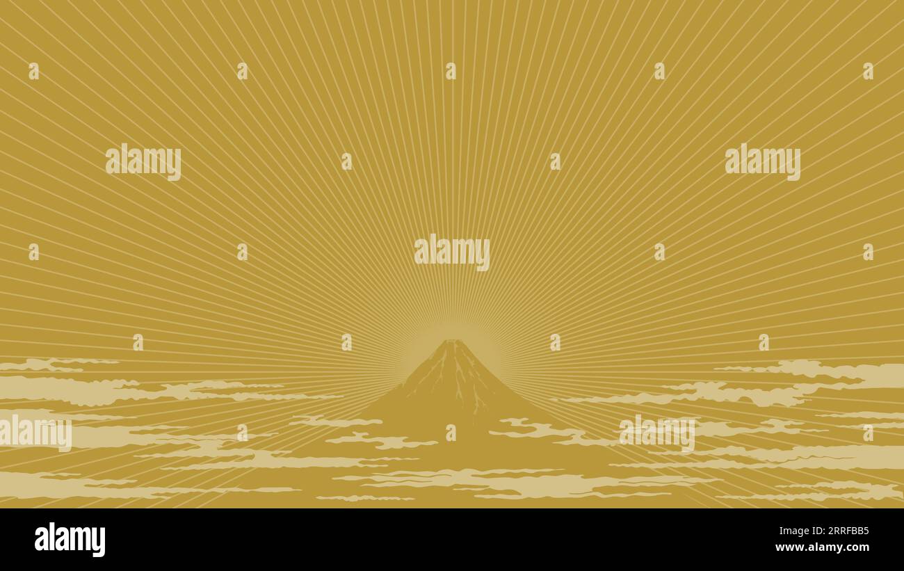 Japan's Mt.Fuji light design background. Vector data that is easy to ...