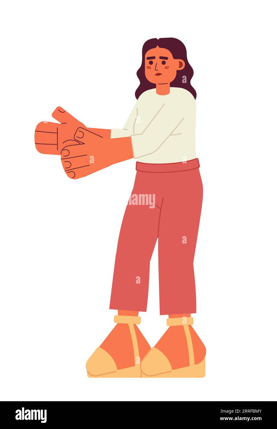 Unhappy hispanic woman Cut Out Stock Images & Pictures - Alamy