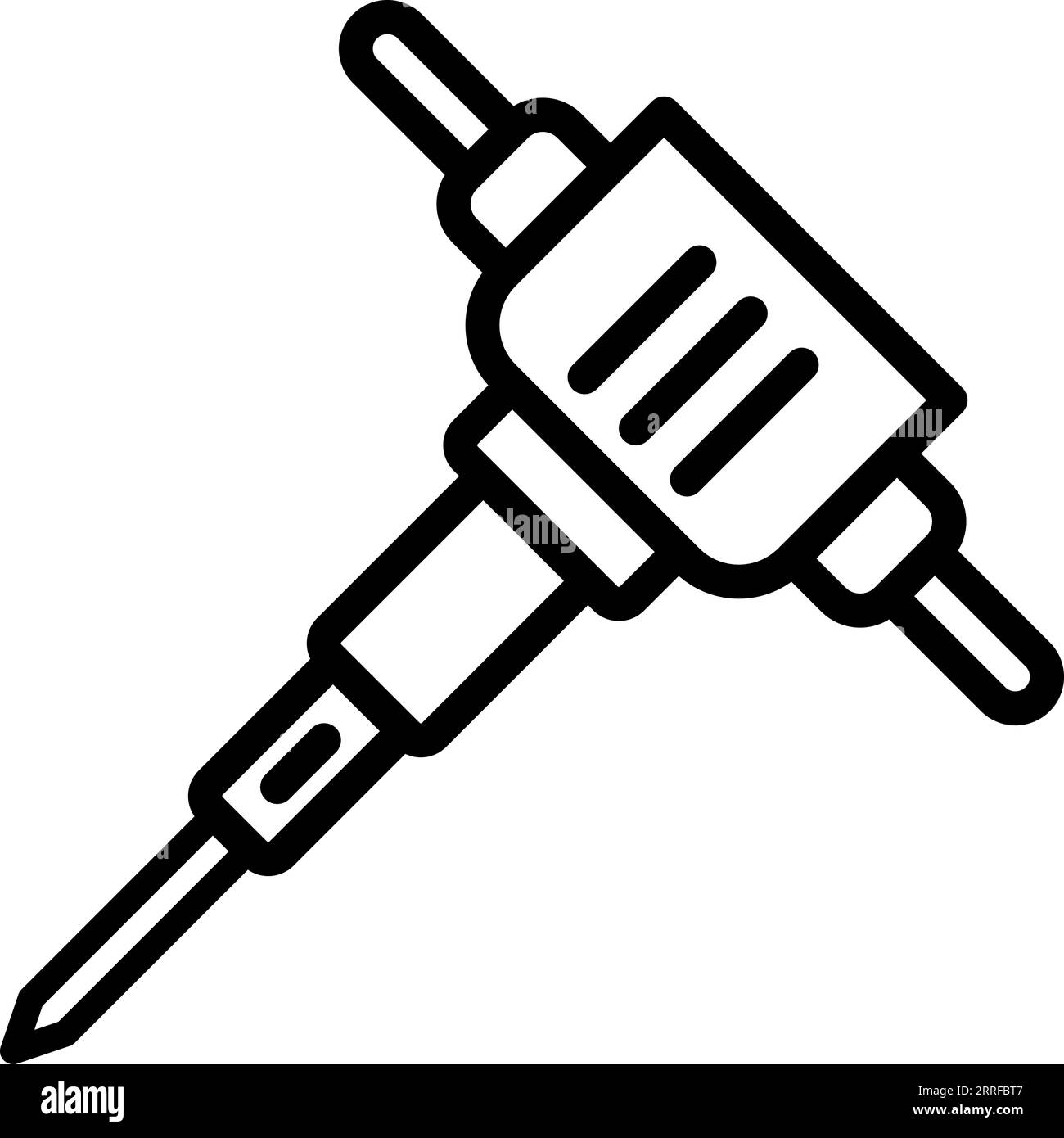 Line jackhammer icon as an editable outline for web design Stock Vector Image & Art - Alamy
