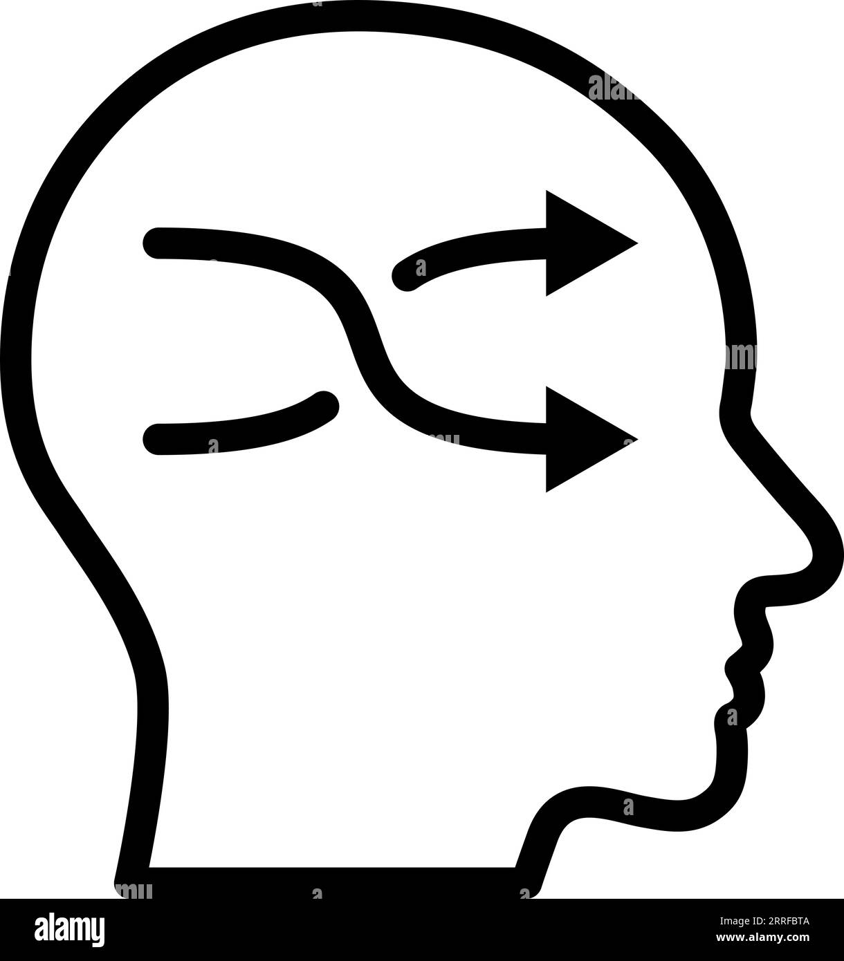 Linear icon of flexibility in the human head as a concept of agile ...