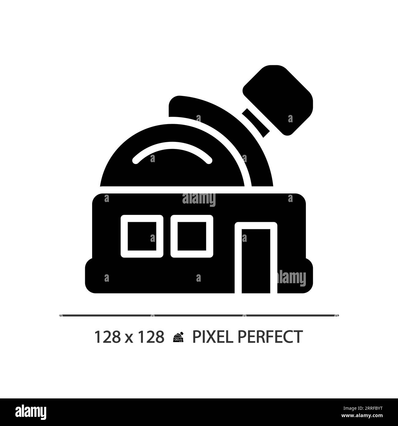 Observatory pixel perfect black glyph icon Stock Vector Image & Art - Alamy
