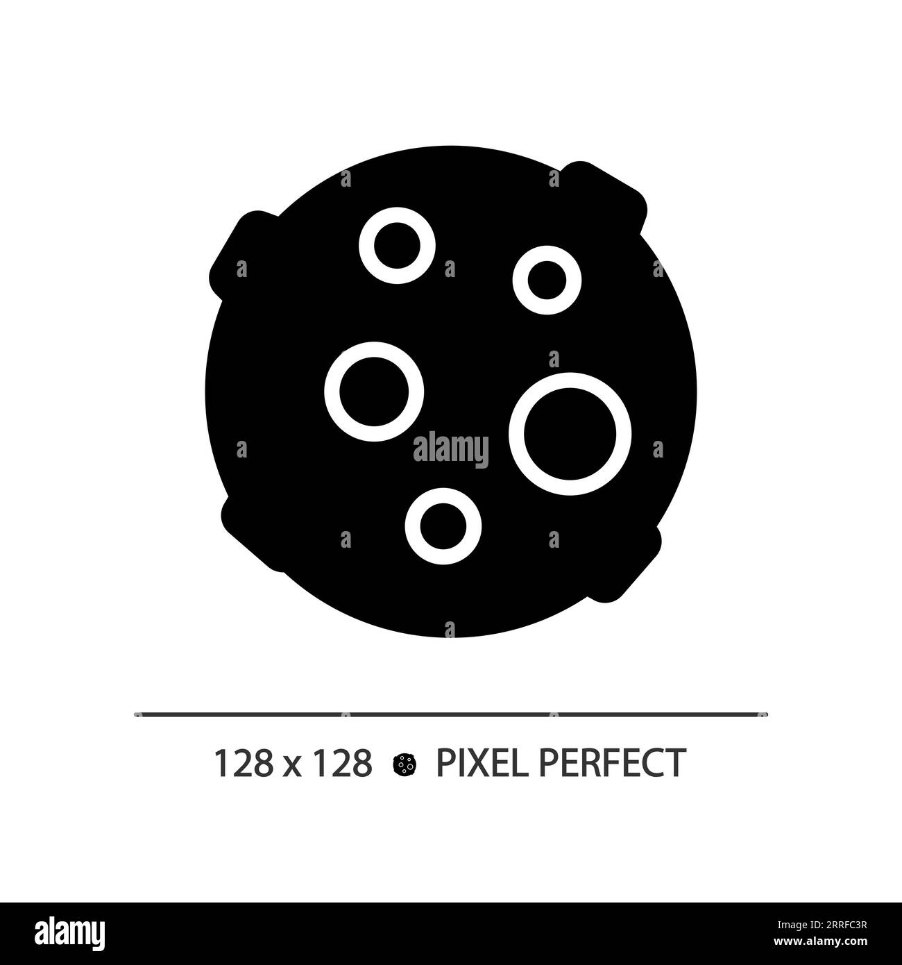 Moon pixel perfect black glyph icon Stock Vector Image & Art - Alamy