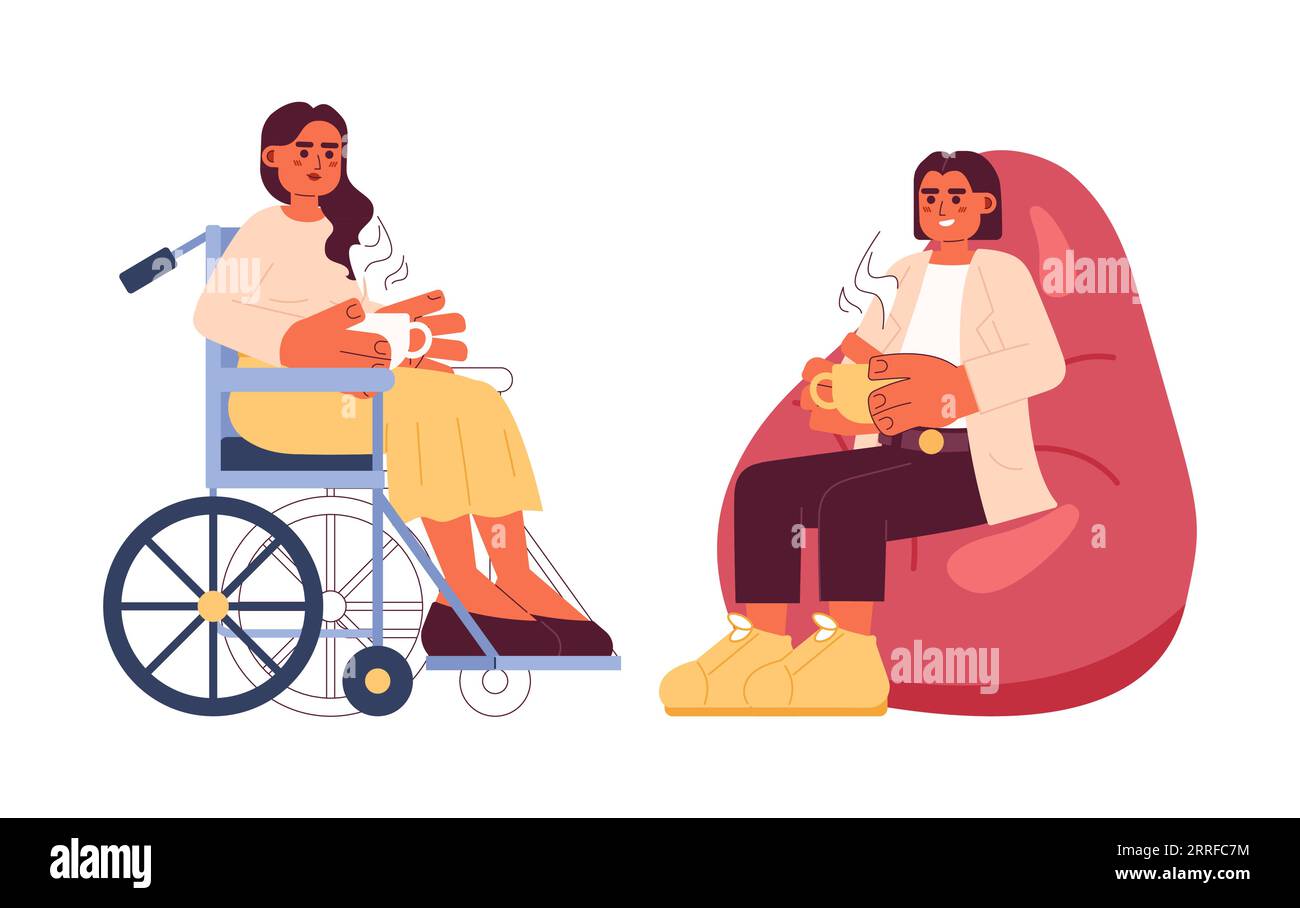 Coffee break at work cartoon flat illustration Stock Vector Image & Art ...