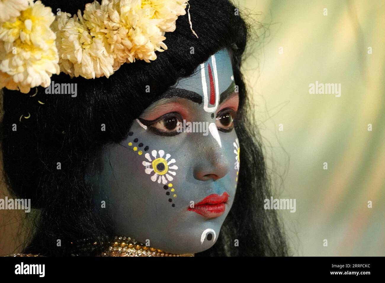 Ajmer, India. 07th Sep, 2023. People dressed as Hindu god Krishna and ...