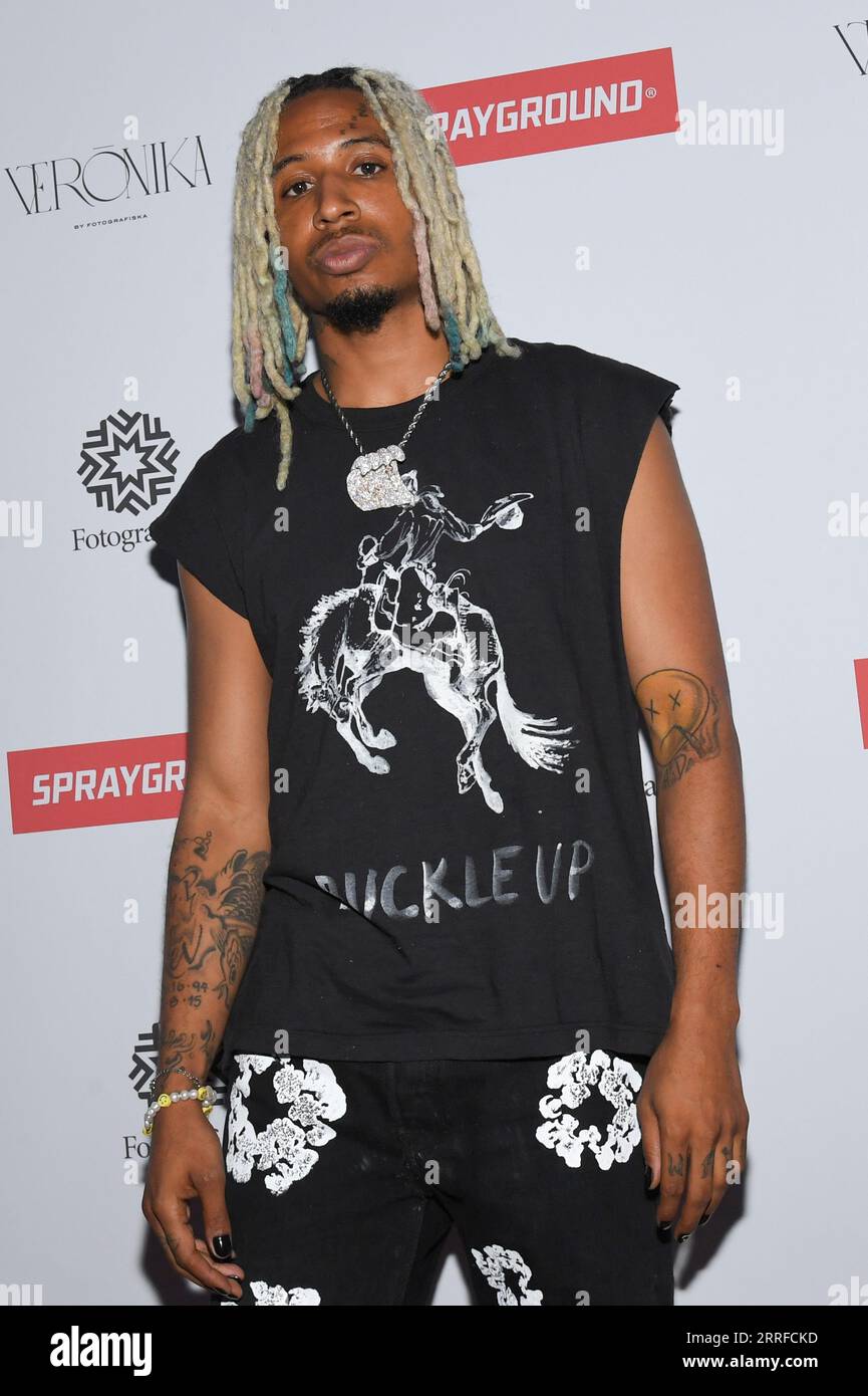 New York, USA. 07th Sep, 2023. Soway V attending the Sprayground S/S24 Runway Show at Ver?nika ...