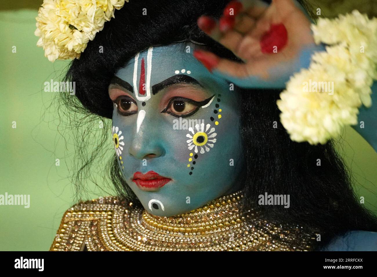 Ajmer, India. 07th Sep, 2023. People dressed as Hindu god Krishna and ...