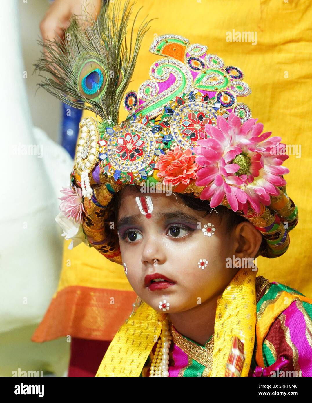 Ajmer, India. 07th Sep, 2023. People dressed as Hindu god Krishna and ...