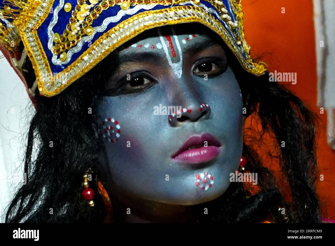 Ajmer, India. 07th Sep, 2023. People dressed as Hindu god Krishna and ...