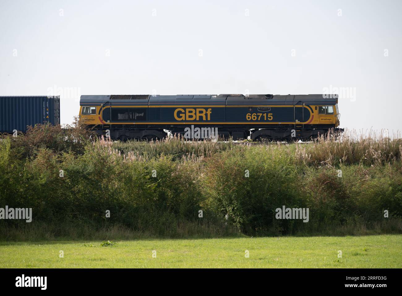 GBRf class 66 diesel locomotive No.66715 "Valour" pulling a ...