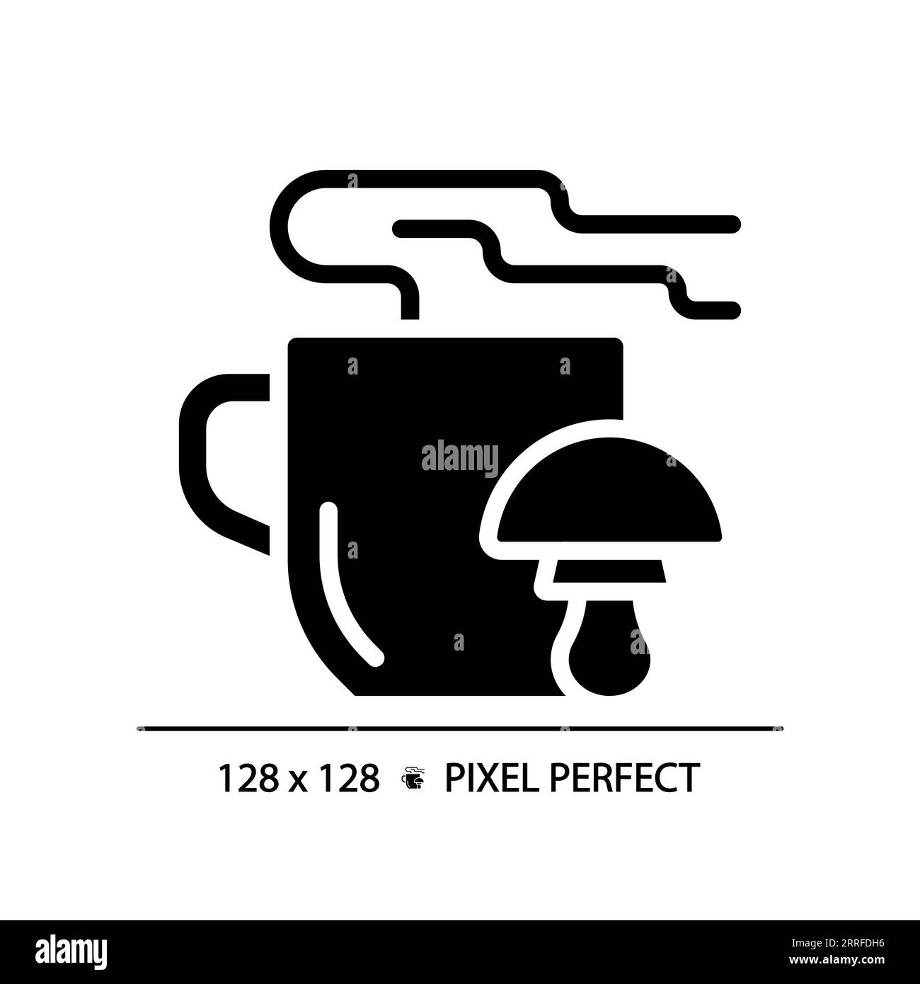 2D simple glyph style mushroom tea icon Stock Vector Image & Art - Alamy