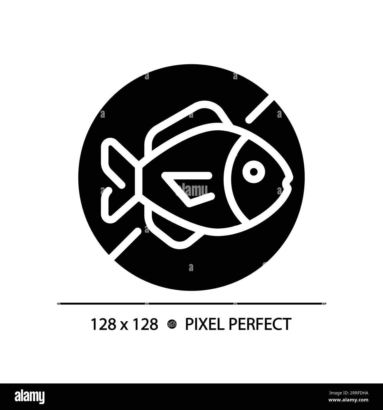 2D simple glyph style fish free icon Stock Vector Image & Art - Alamy