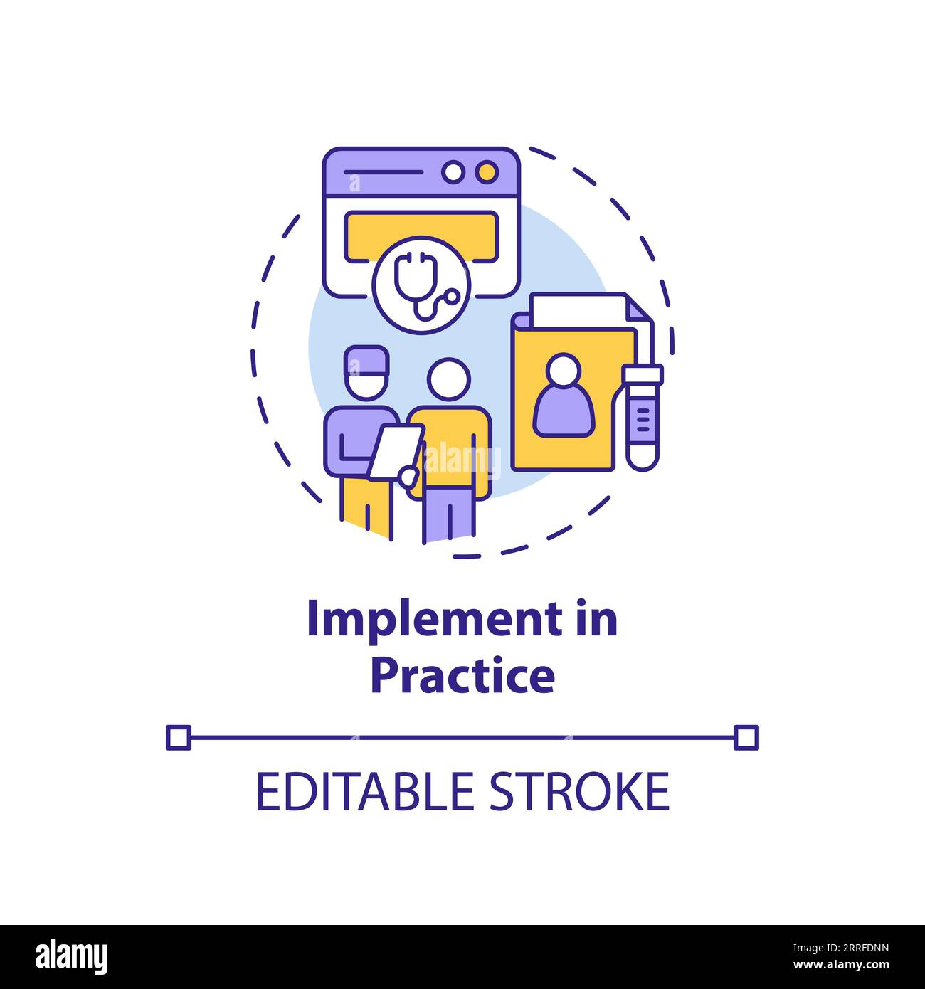 Implement in practice Stock Vector Images - Alamy