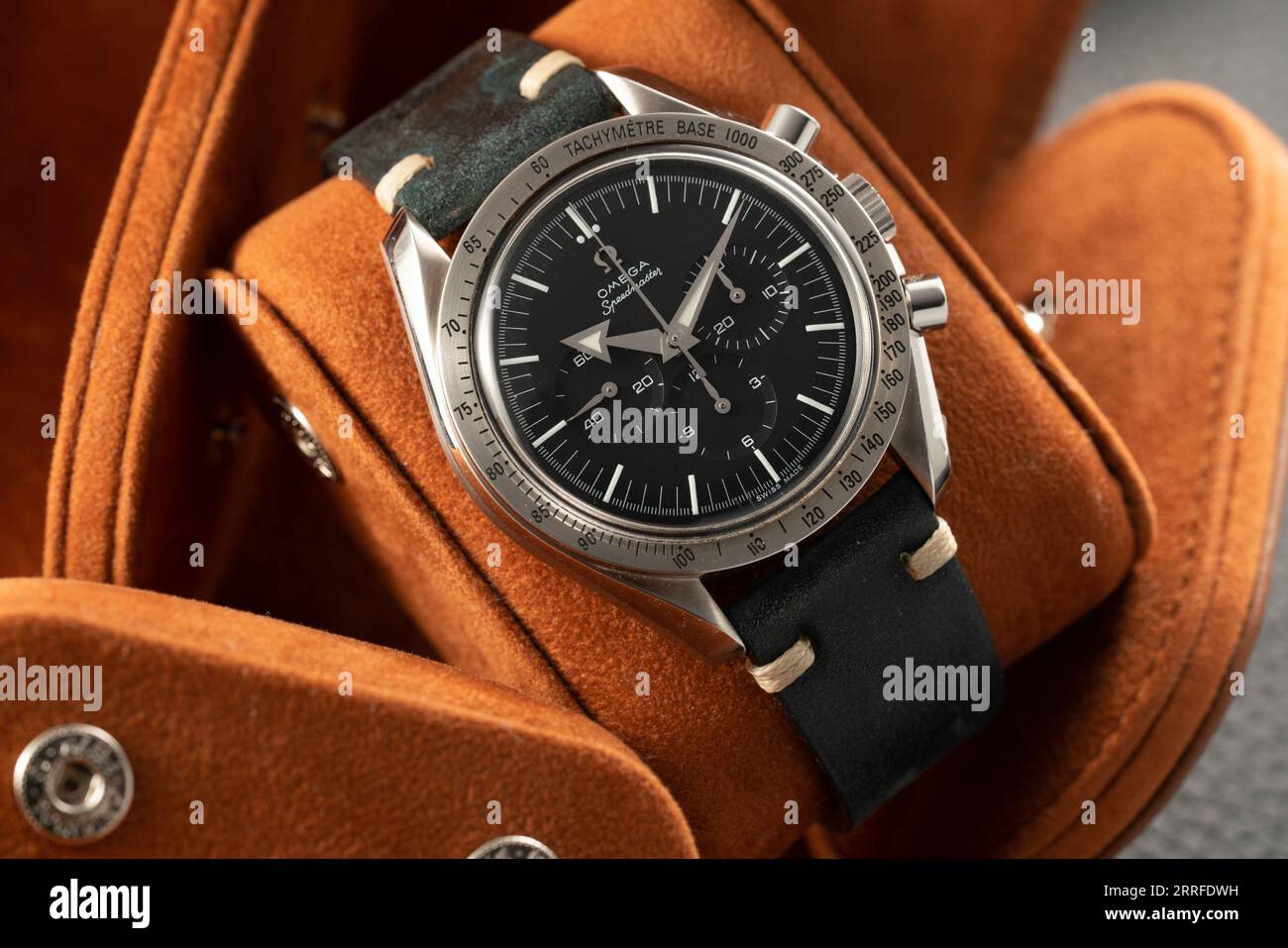 Omega Speedmaster Broad Arrow models Stock Photo - Alamy